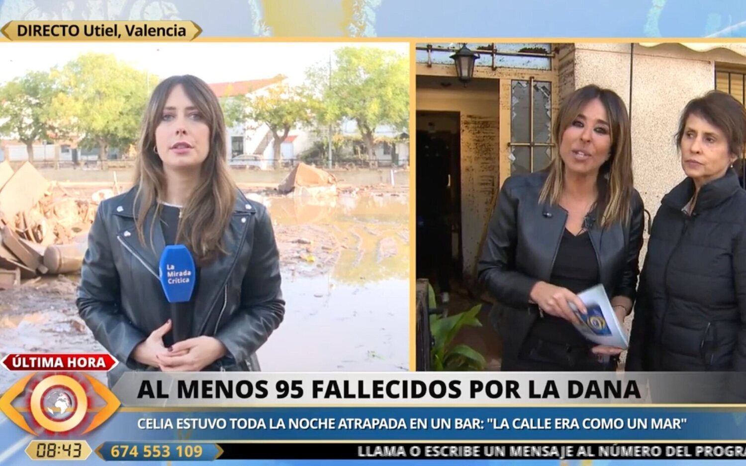 Una reportera de 'La mirada crítica' cubre los destrozos de la DANA ...