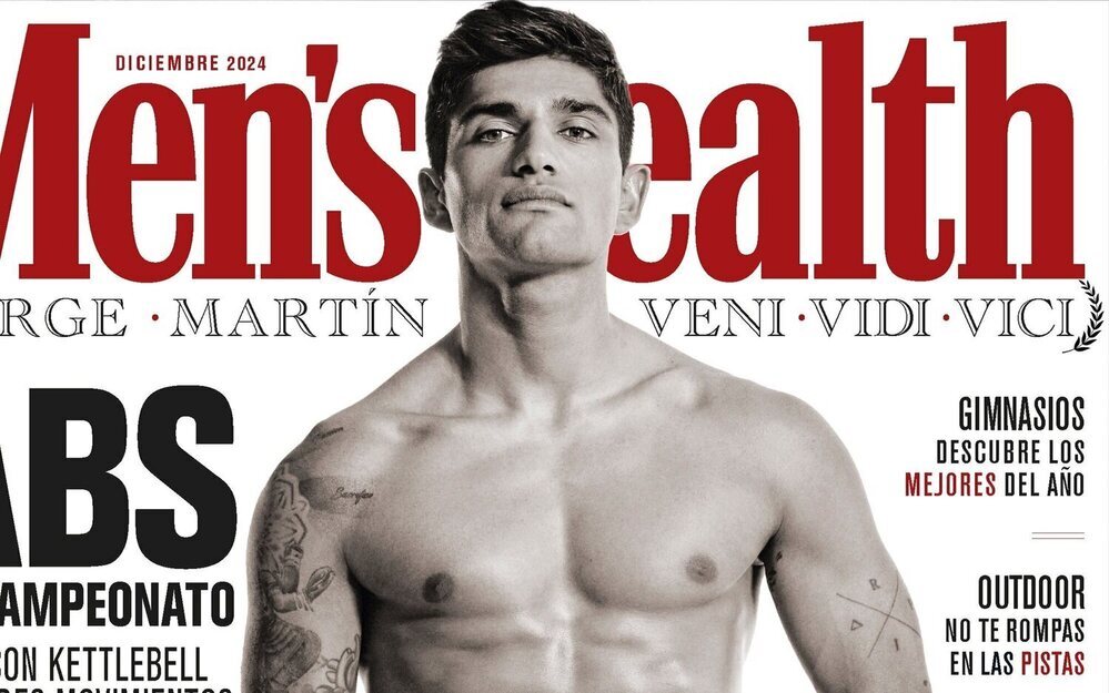 Jorge Martín posa para Men's Health y Grison ('La revuelta') se prepara ...